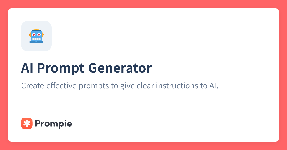 AI Prompt Generator | Prompie