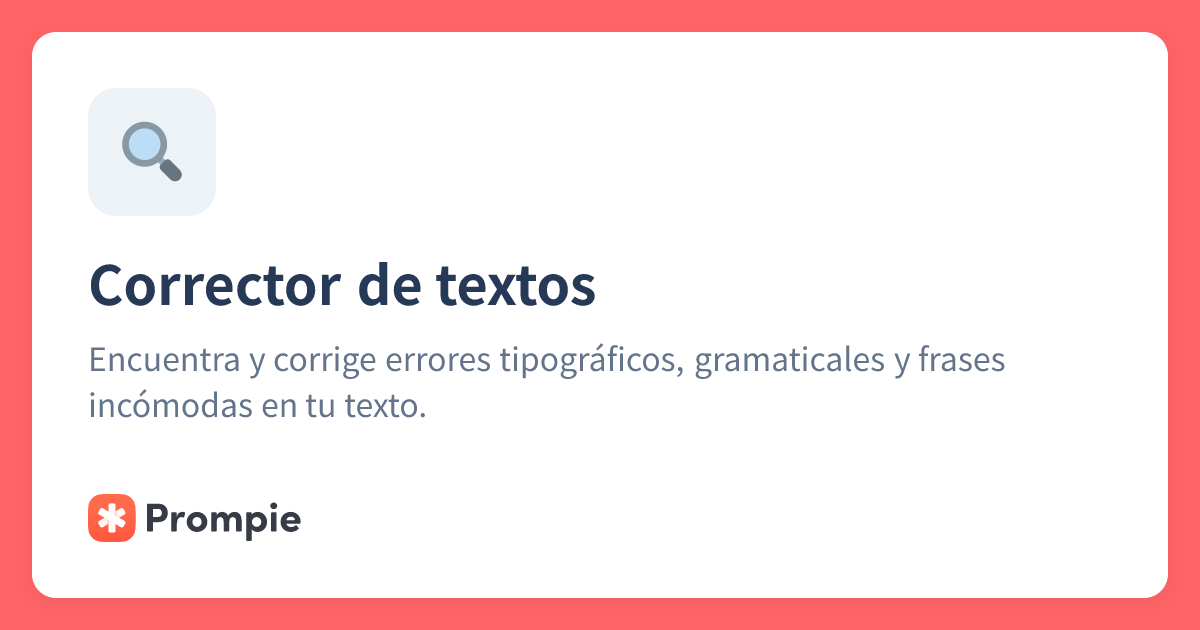 Corrector de textos | Prompie